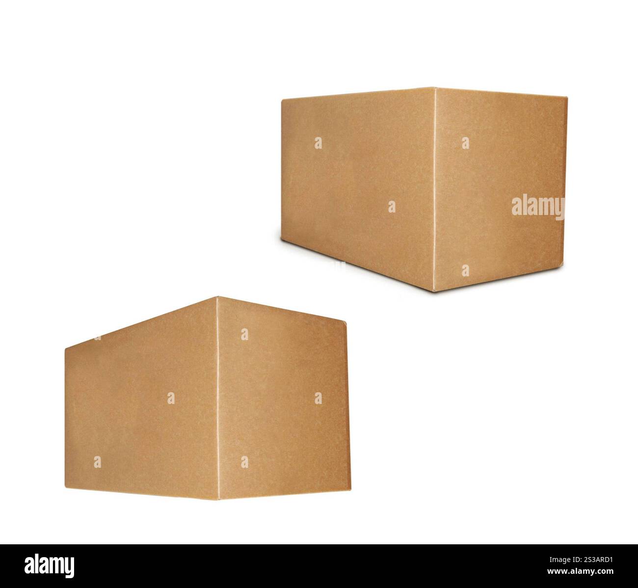 Cardboard boxes on a white background close up. Cardboard boxes Stock ...