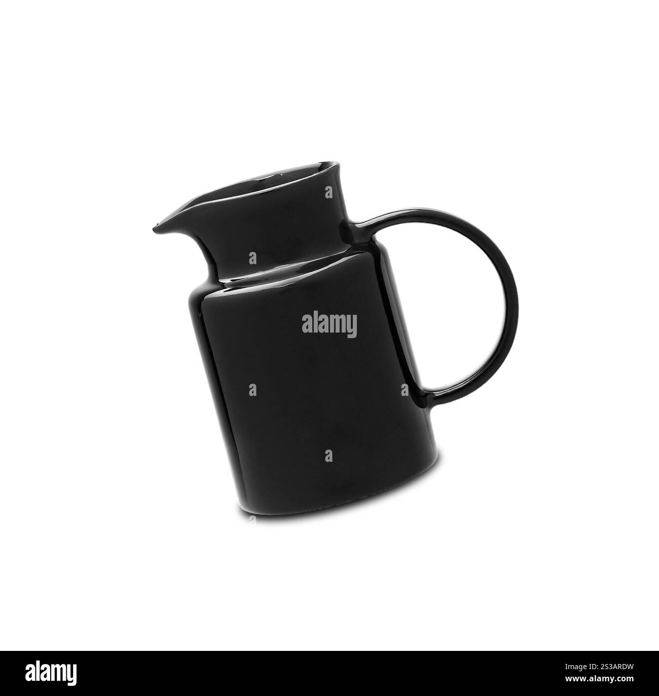 black kitchen pitcher isolated on white background. black kitchen ...