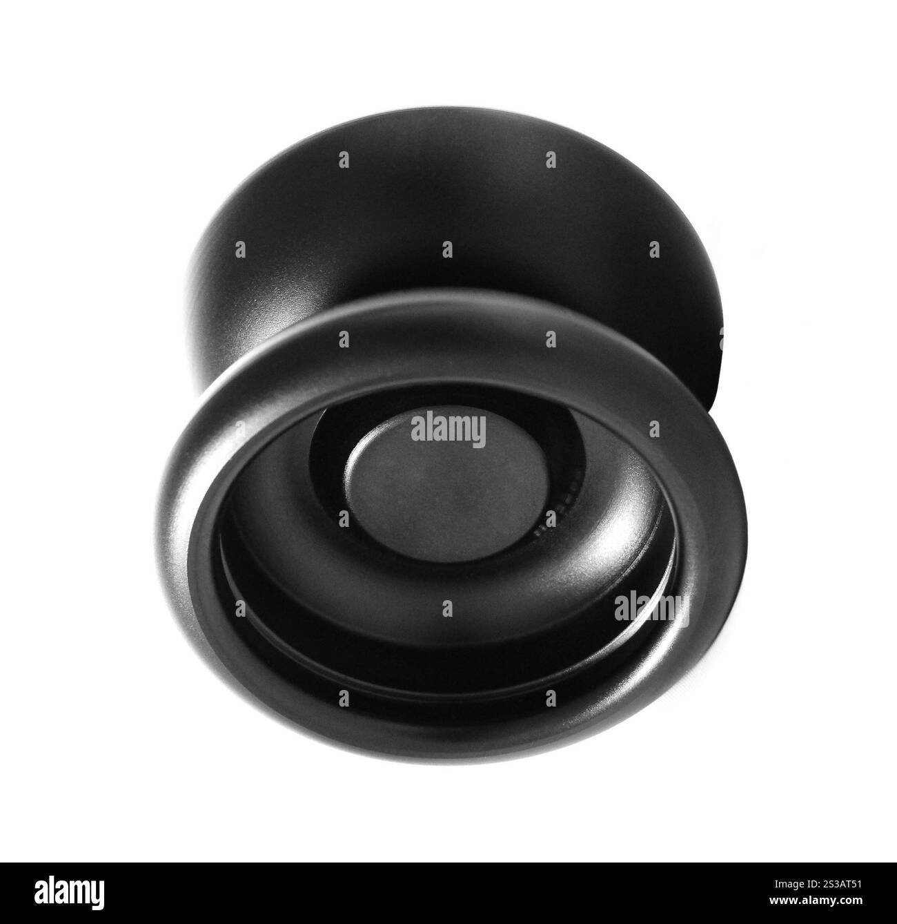 Black yo-yo toy on a white background. Black toy Stock Photo - Alamy
