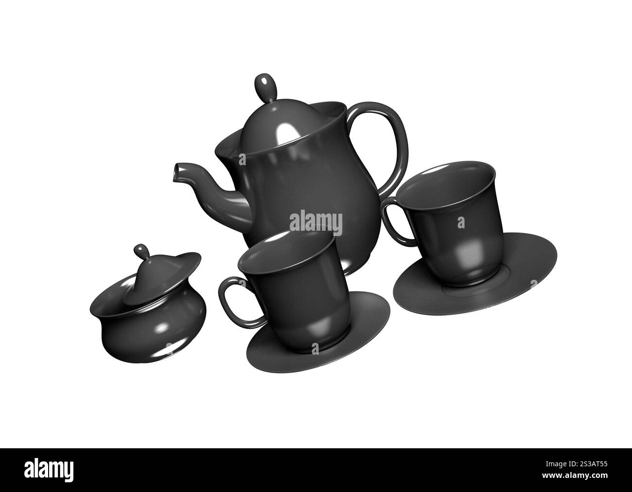 Chinese tea cup set Black and White Stock Photos & Images - Alamy