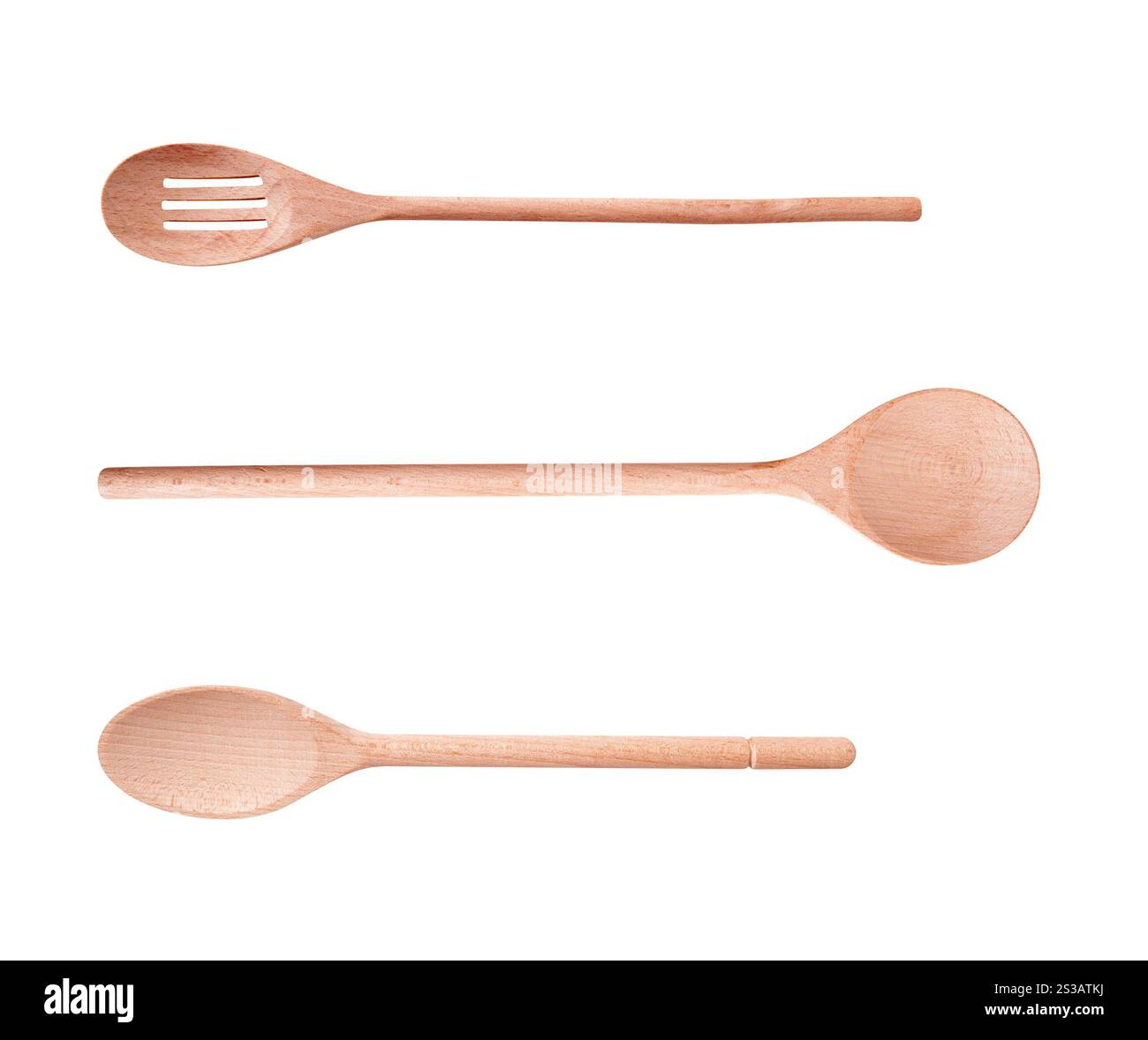 Isolated Wooden Kitchen Utensils isolated on white background. Isolated ...