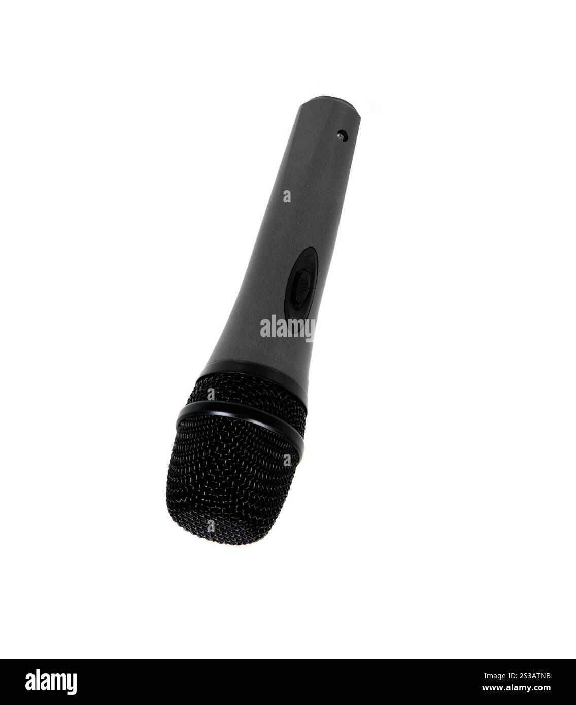 big black microphone on a white background. big black microphone Stock ...
