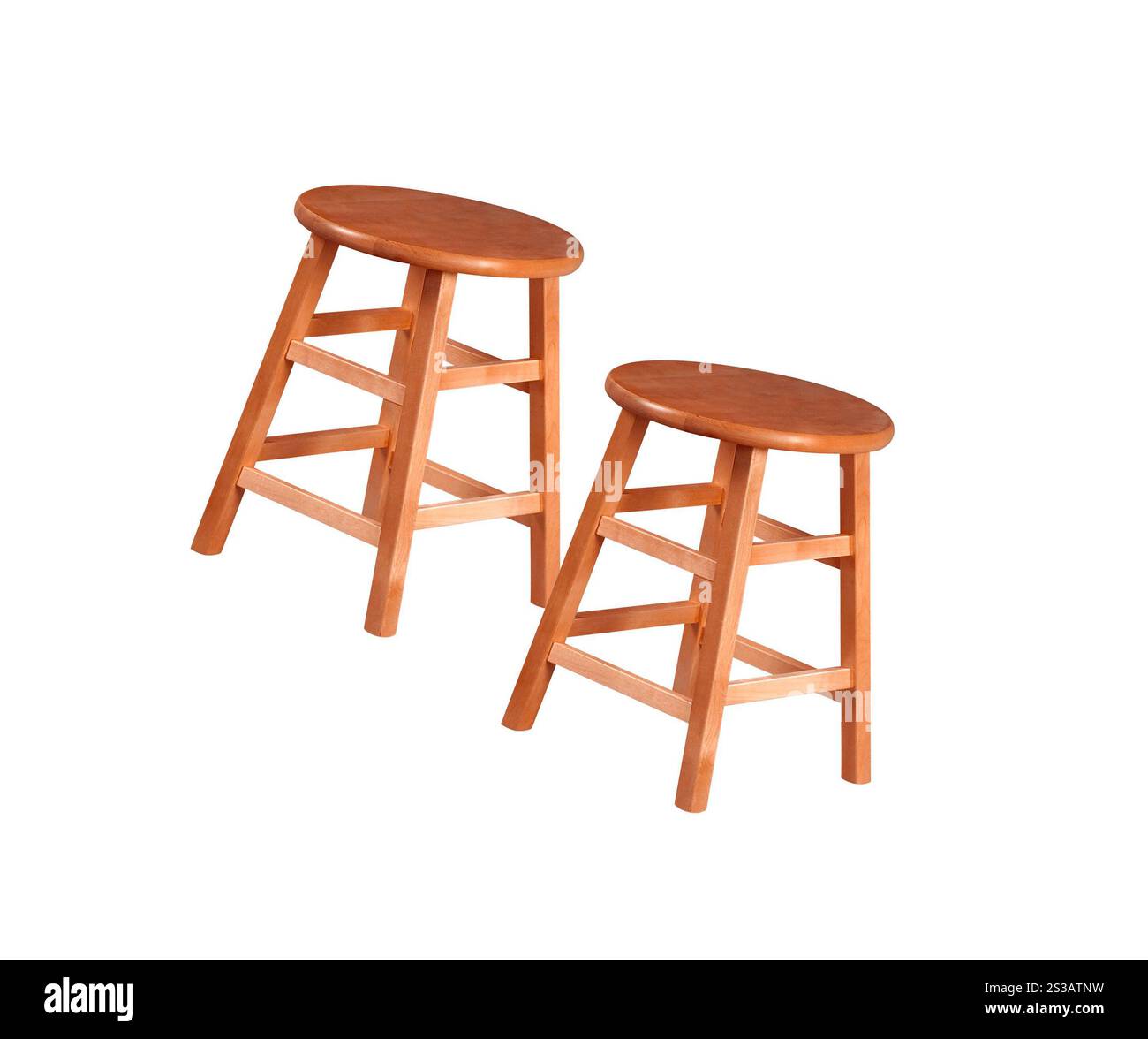 Small Stools in white background. Small Stools Stock Photo - Alamy