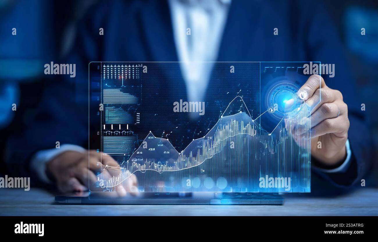 Illustration depicting the concept of data analytics, featuring ...