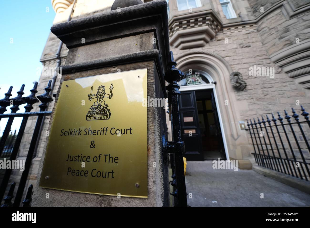 A view of Selkirk Sheriff Court, where former Scotland rugby captain ...