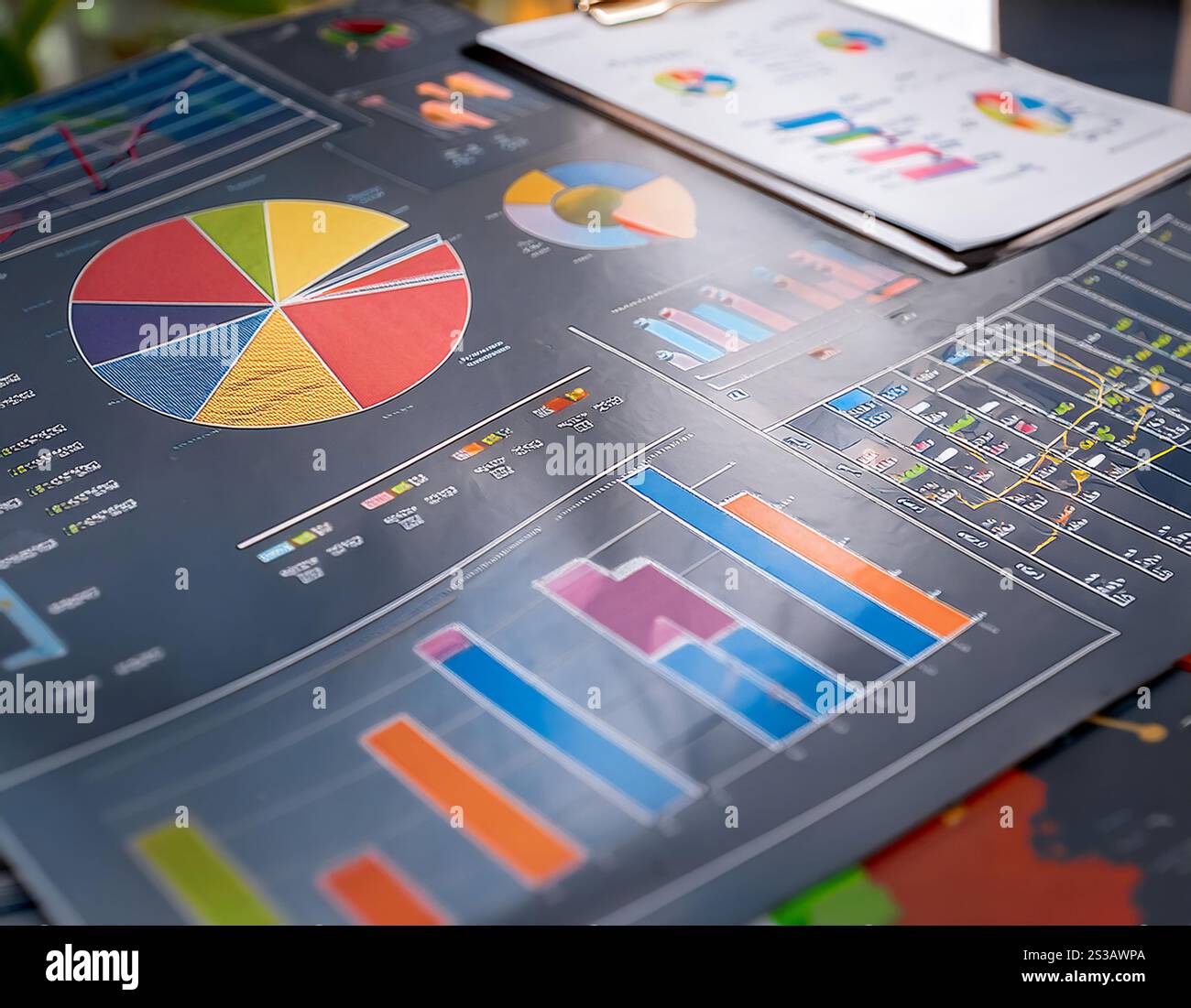 Close up image of an infographic showcasing data and statistics ...
