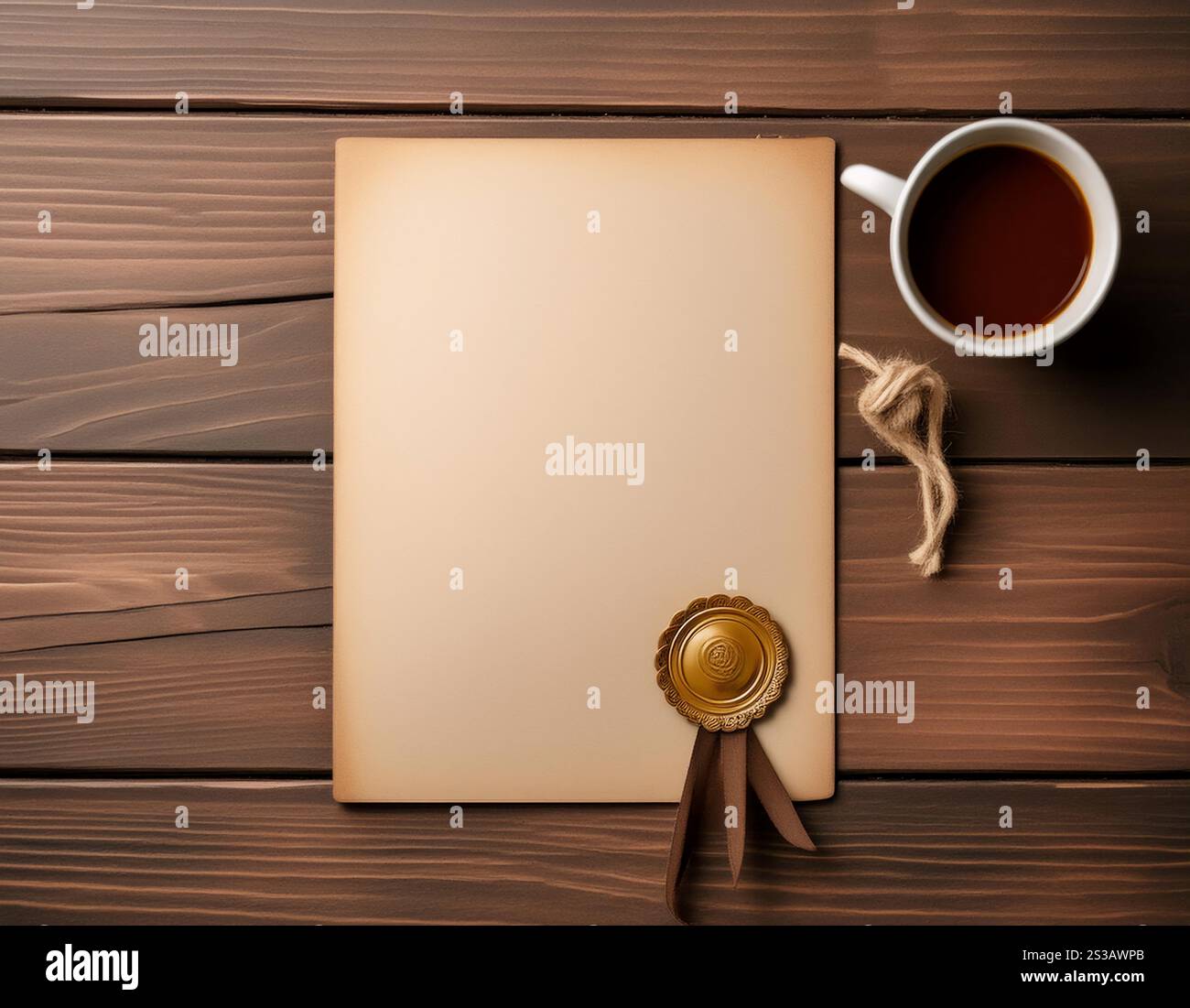 Document with a seal marking its importance, emphasizing official ...