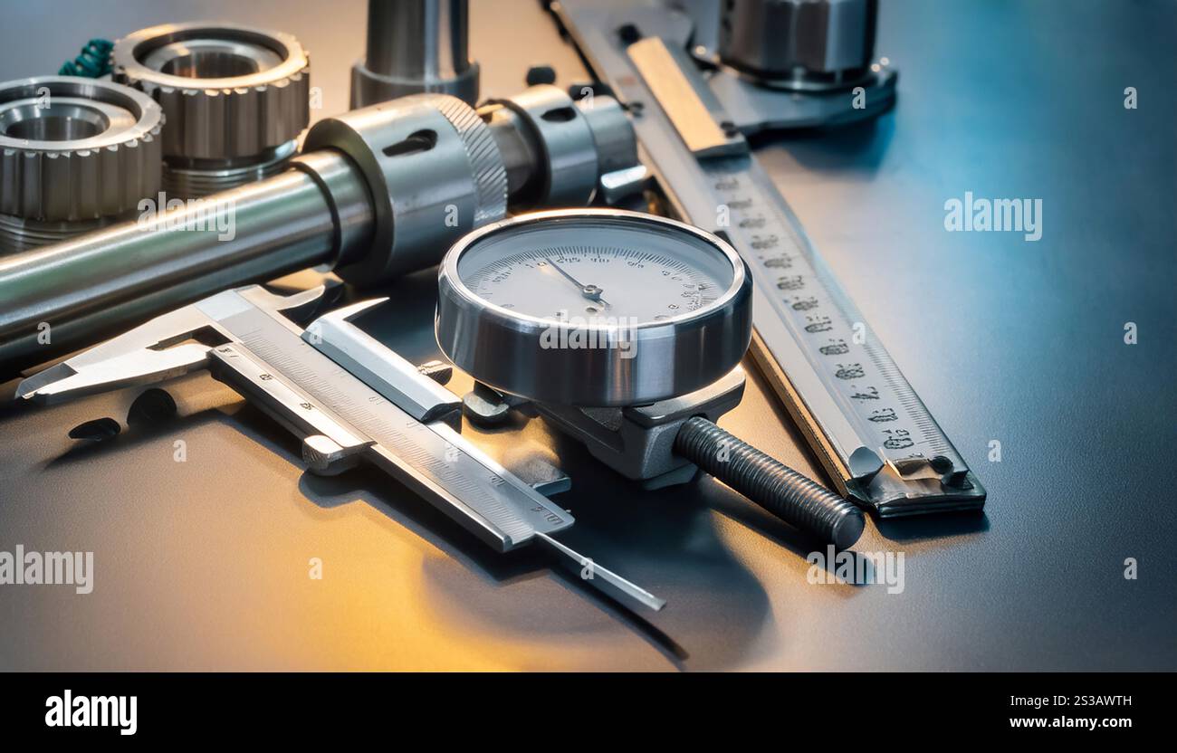 Precision Measuring Tools Representing Units Of Measurement Emphasizing Accuracy Precision