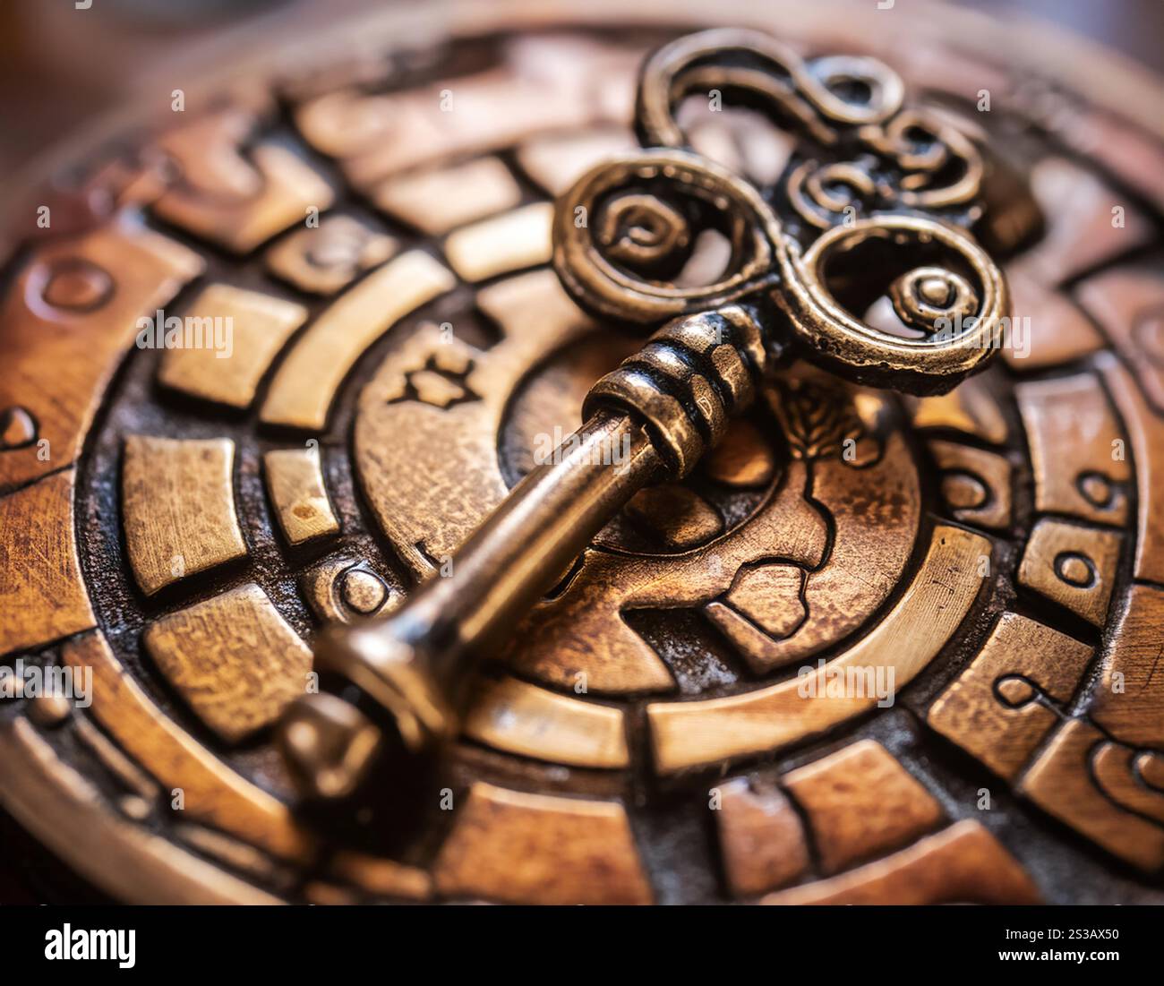 Illustration depicting a mystery puzzle and clue, highlighting intrigue ...