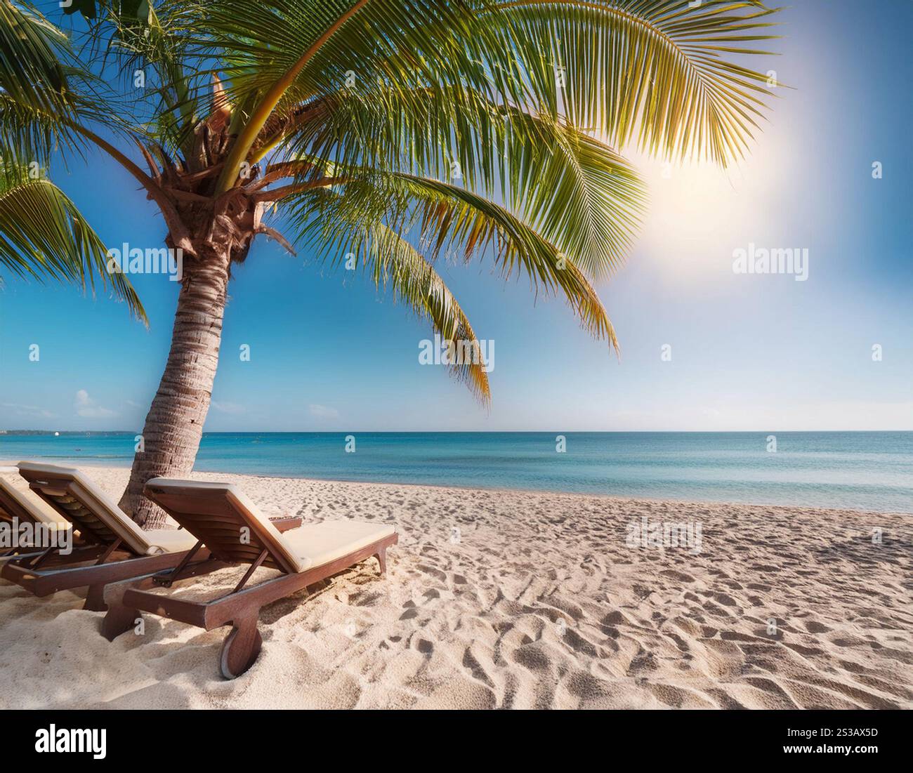 Tranquil beach setting features hi-res stock photography and images - Alamy