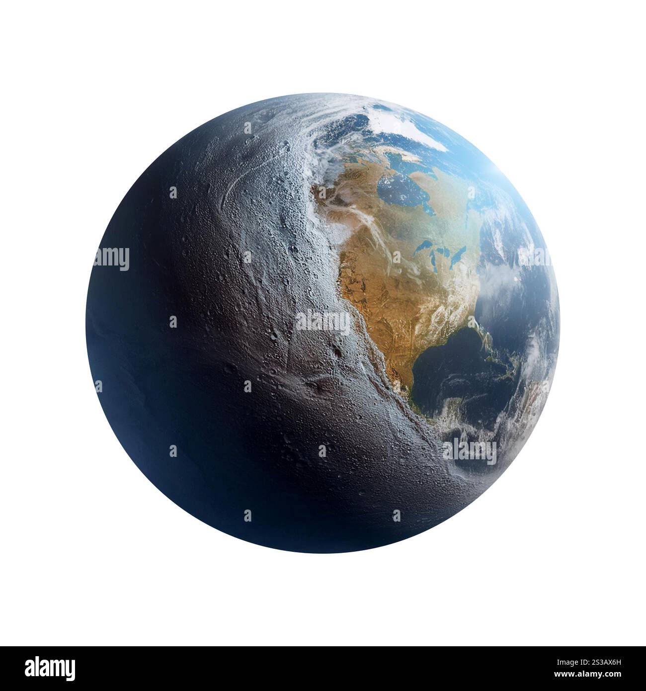 Close up depiction of a planet and outer space featuring elements like ...
