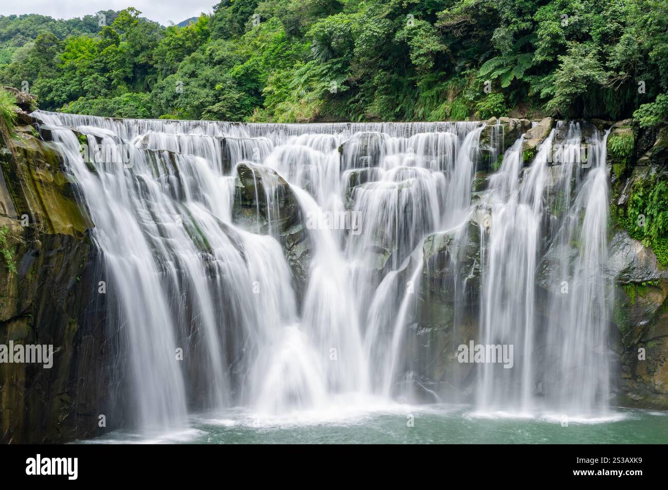 Sunny view of the Shifen Falls at New Taipei City, Taiwan Stock Photo ...