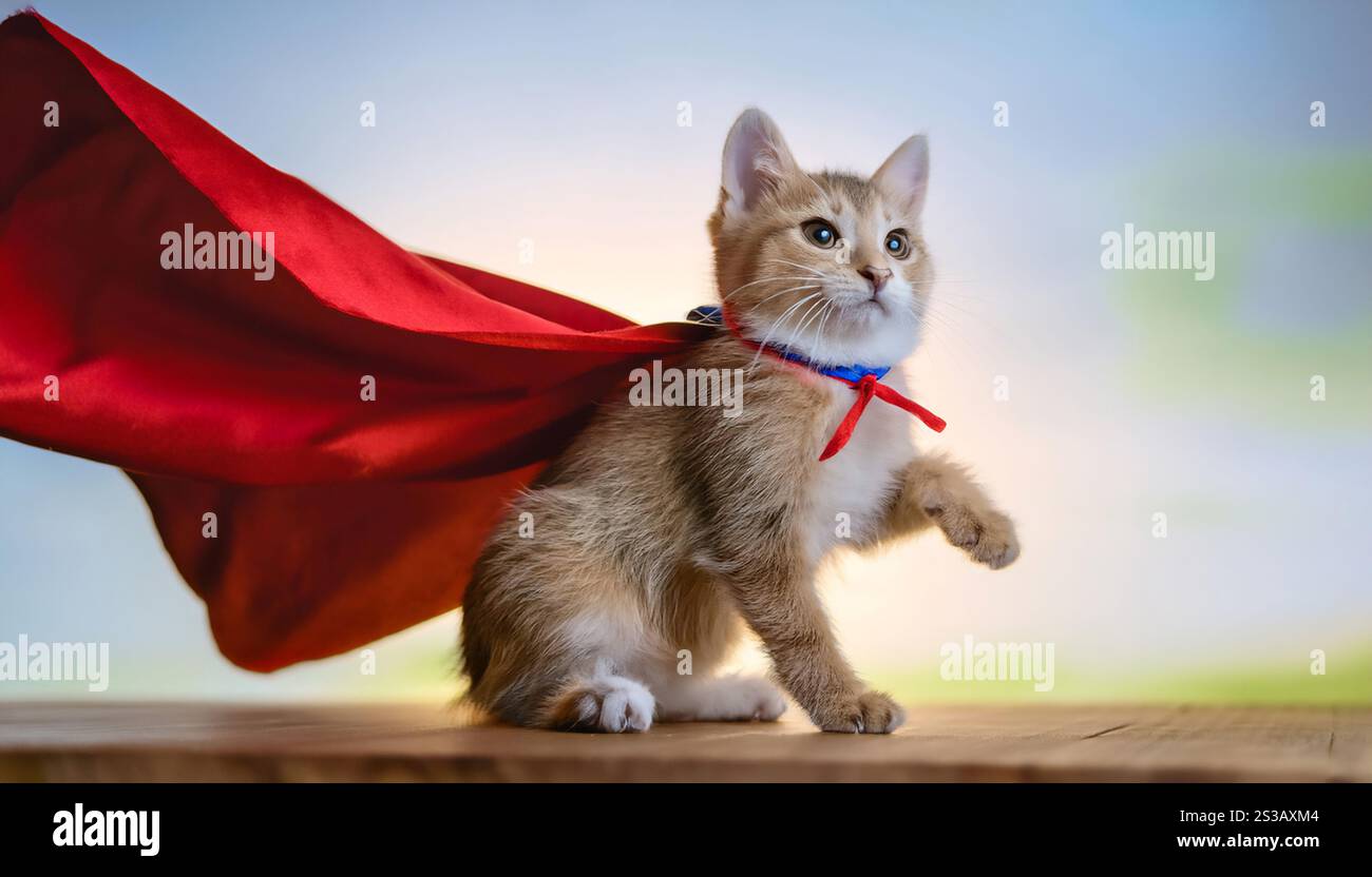 Illustration featuring a superhero in a dynamic pose with a flowing ...