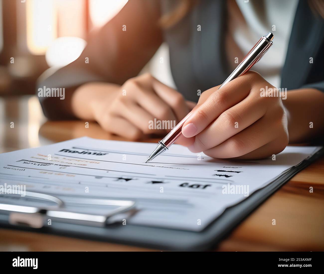 Illustration of a survey form with questions and responses ...