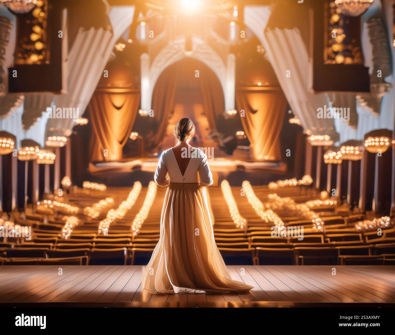 Illustration capturing the essence of theater arts and performance ...