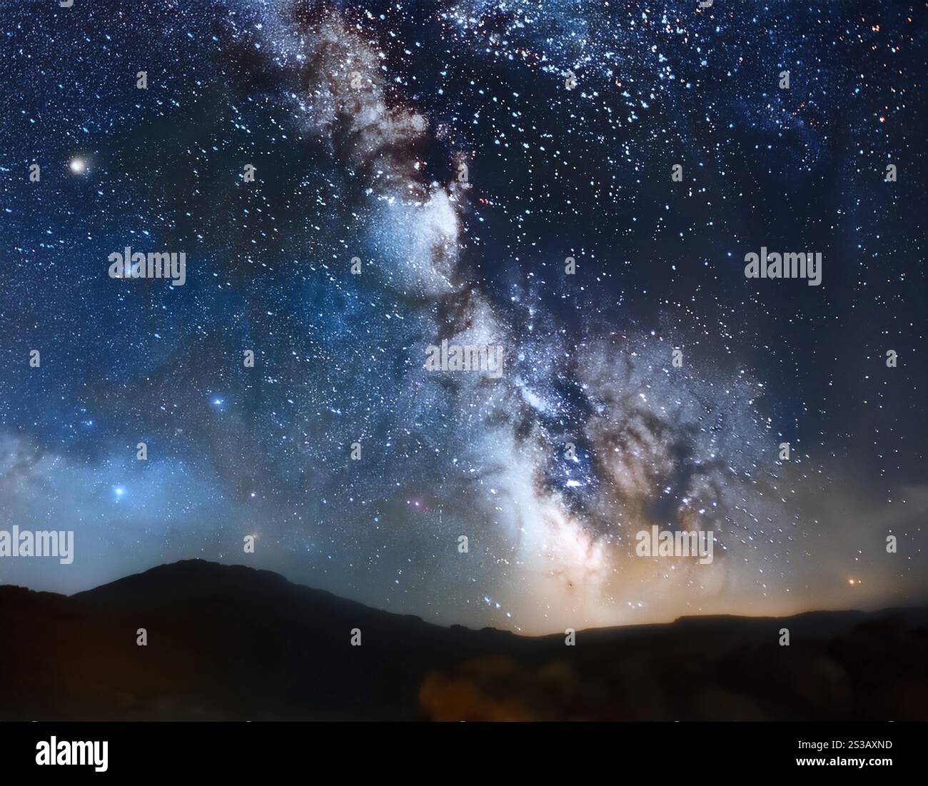 Illustration showcasing the vastness of the universe, featuring ...