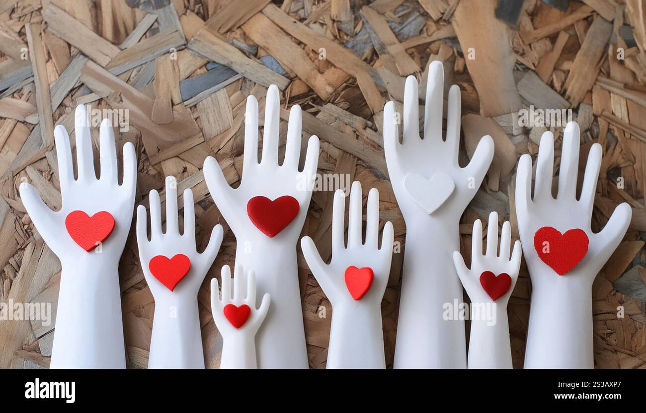 Illustration representing the concept of volunteering and community ...