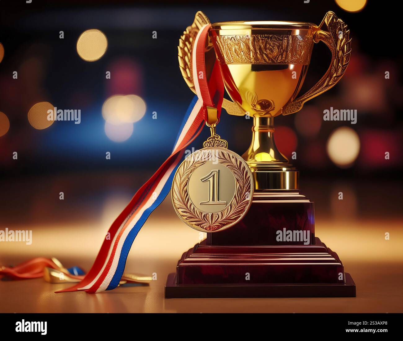 Illustration depicting the concept of winning and achievement ...