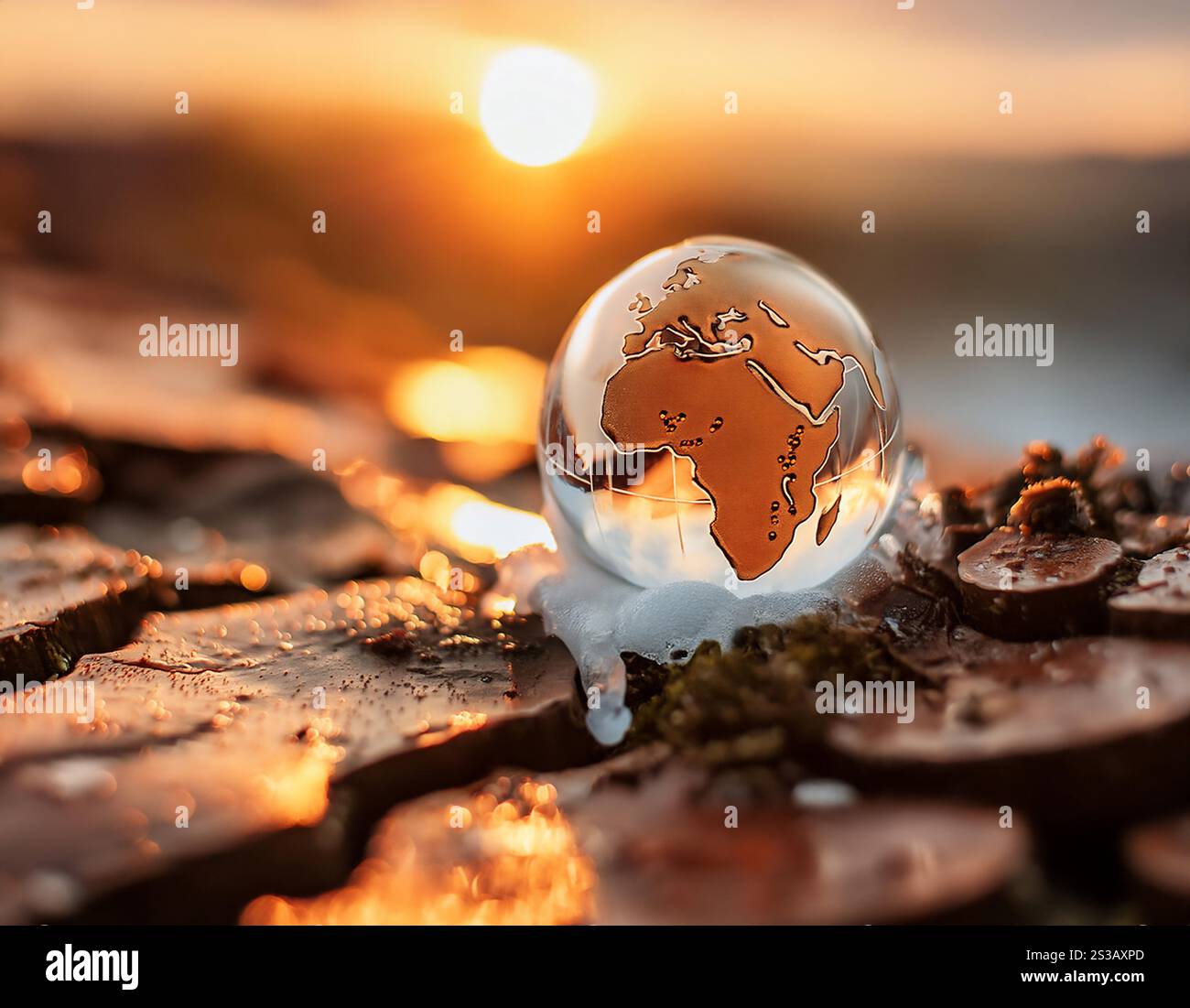 Illustration depicting the concept of global warming and climate change ...