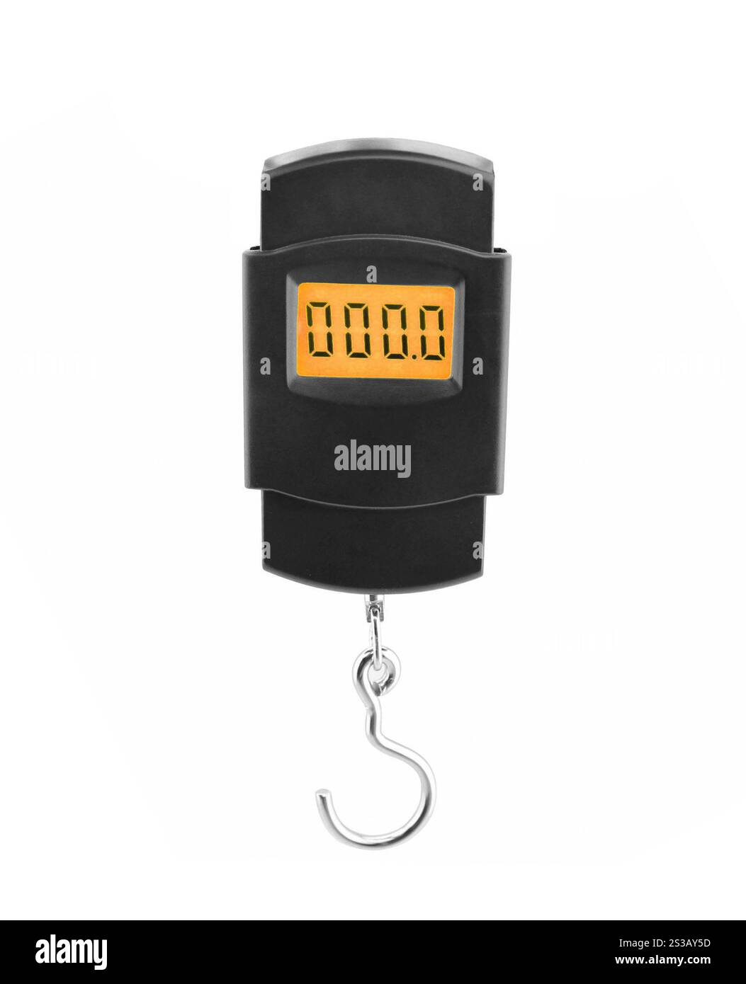 Hand scales for luggage isolated on white background. Hand scales for ...