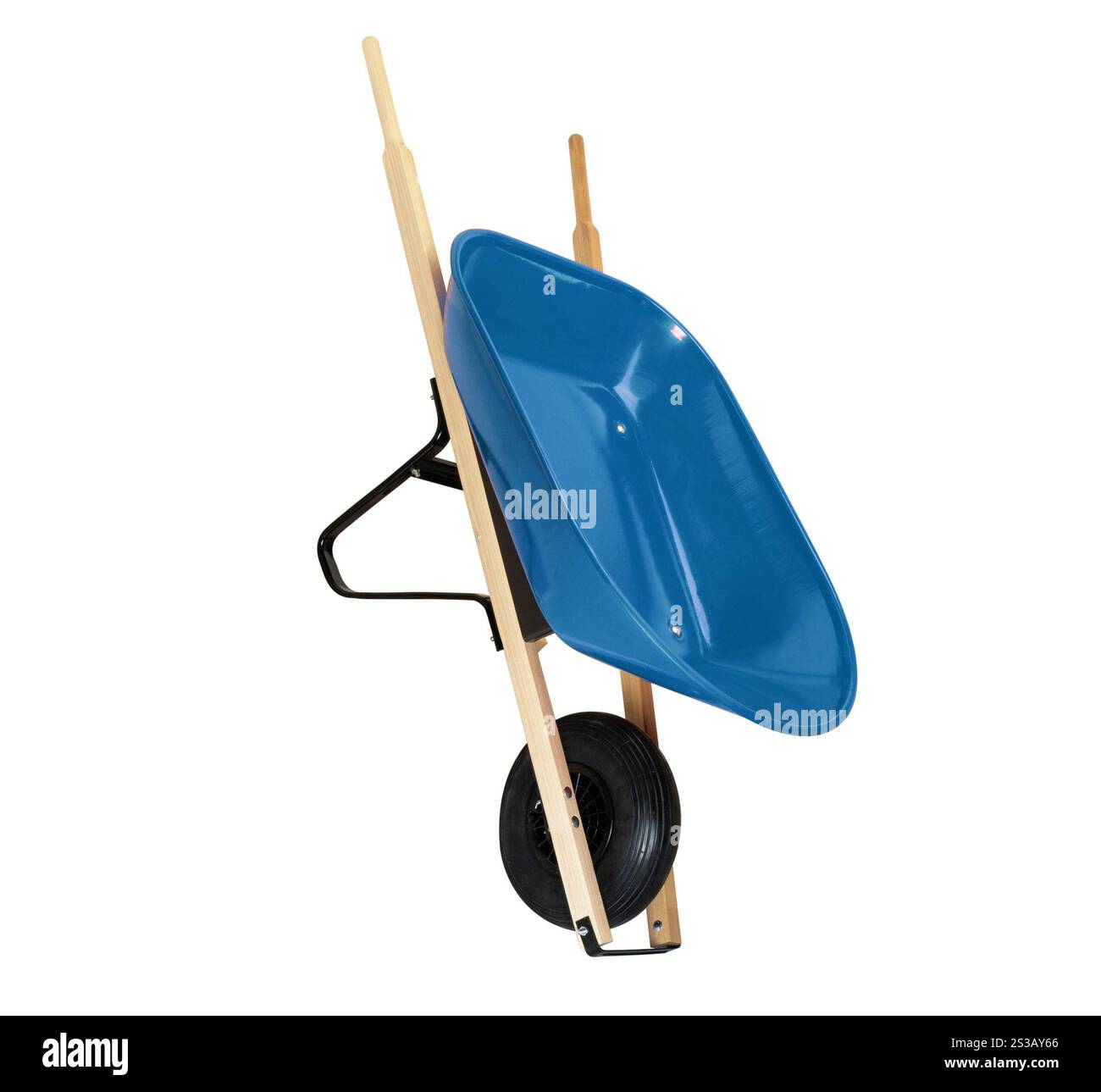 blue Wheelbarrow isolated on white background. blue Wheelbarrow ...