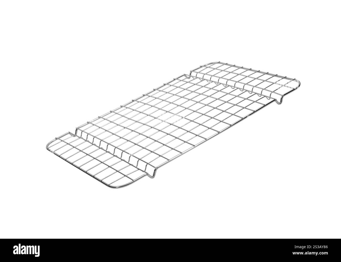 silver grill rack. golden grill rack Stock Photo - Alamy