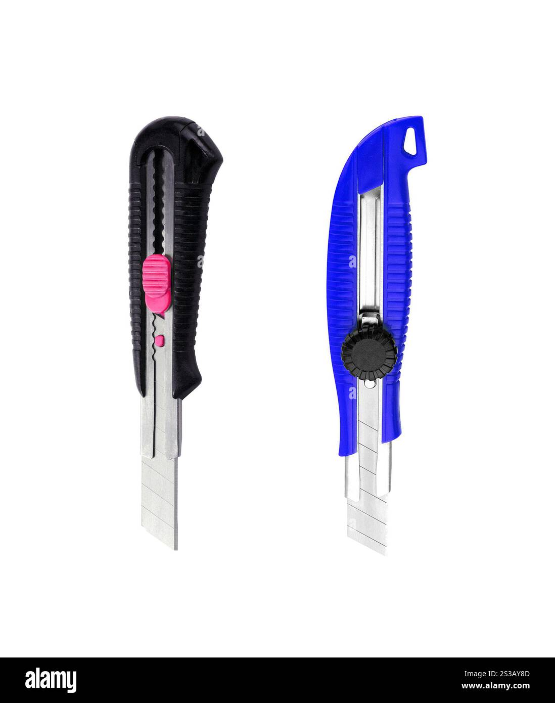 retractable utility knife isolated on white background. retractable ...