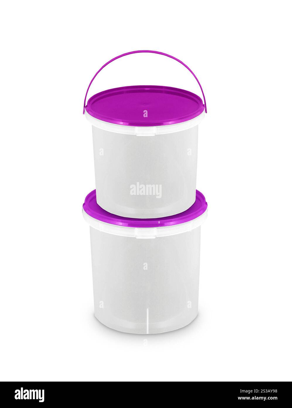 paint in two buckets. green paint in two buckets Stock Photo - Alamy