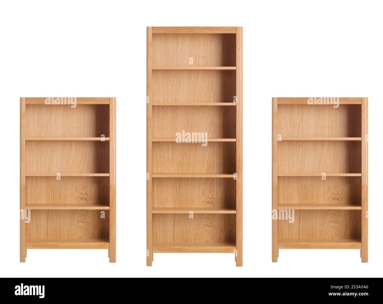Wooden bookcase isolated on white background. Wooden bookcase isolated ...