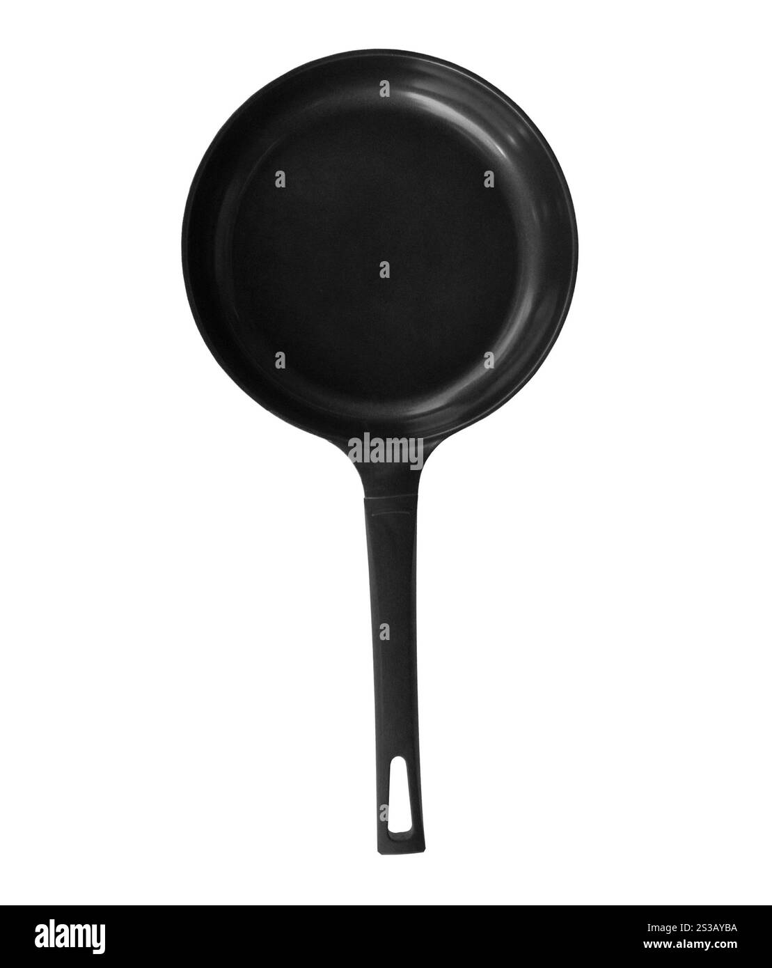 Large metalf frying pan isolated on white background. Large metalf ...