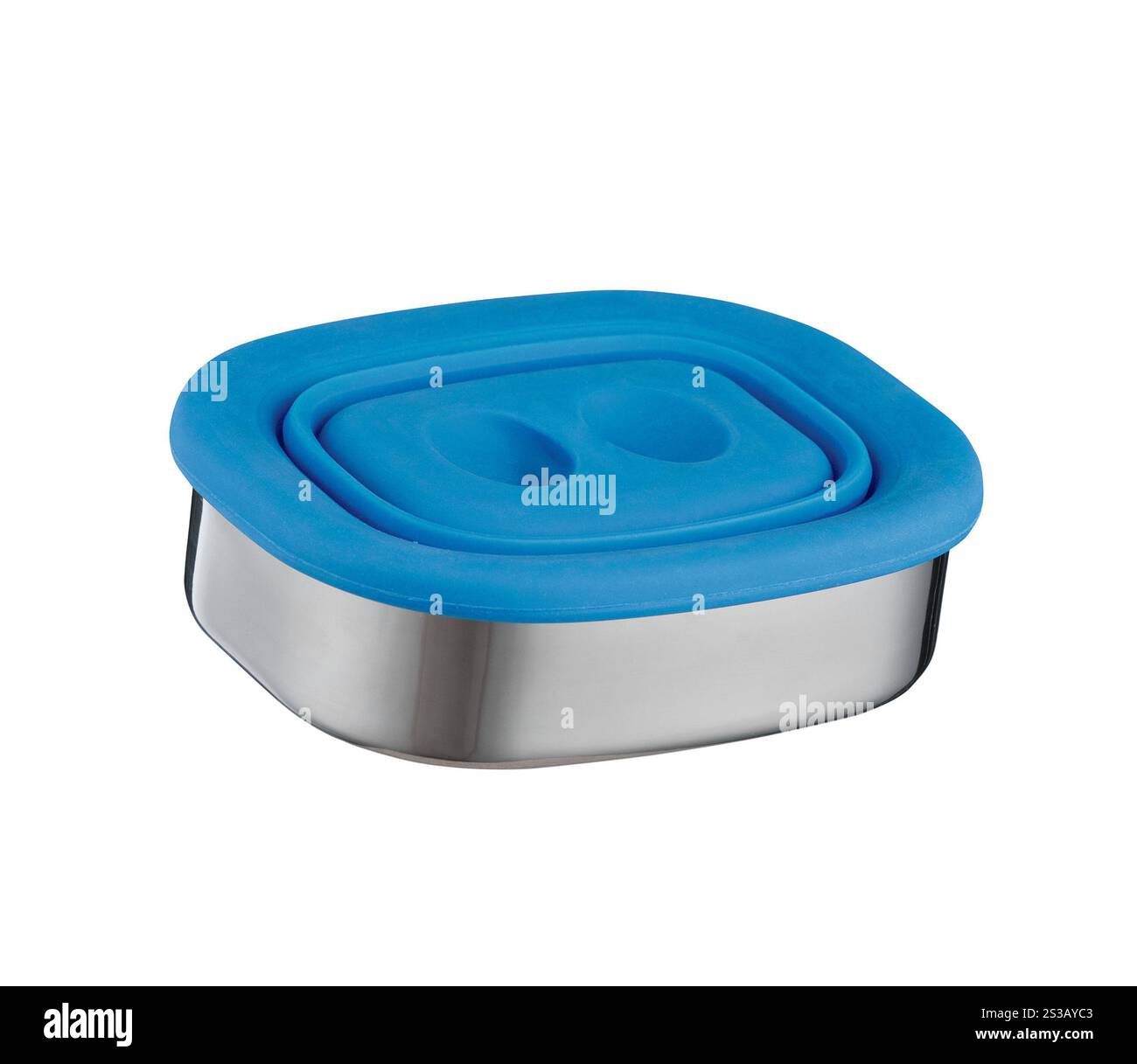 metal food container isolated on white background. metal food container ...