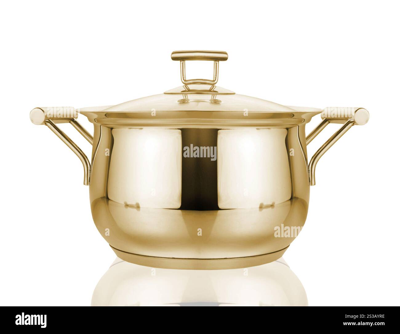 stainless steel cooking pot isolated. stainless steel cooking pot Stock ...