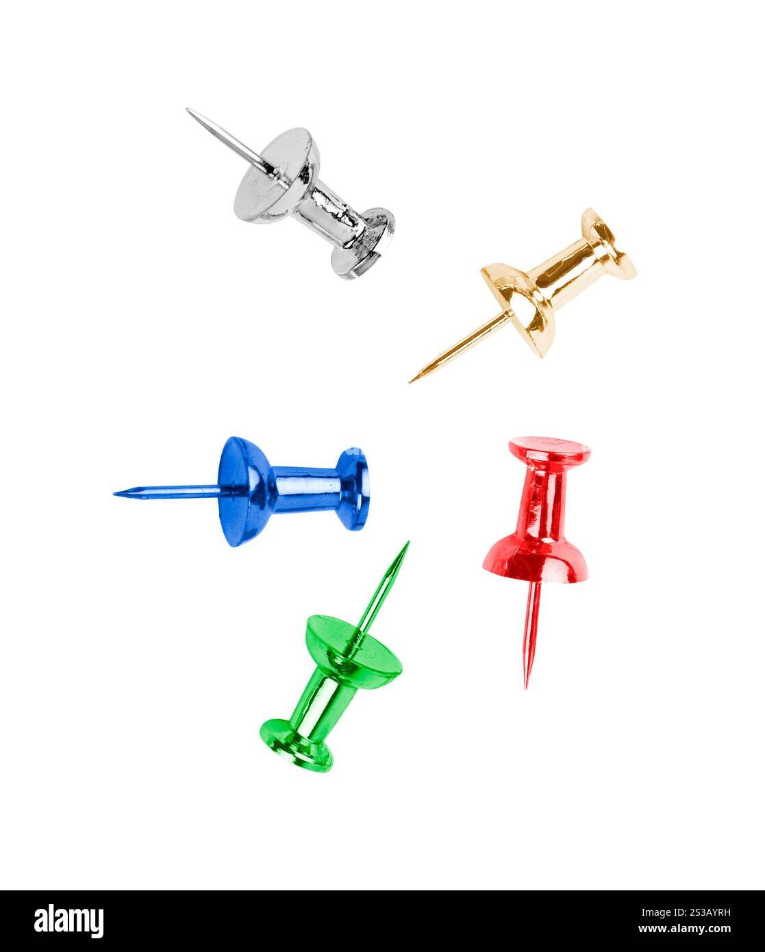 colorful pins isolated on white background. colorful pins isolated ...