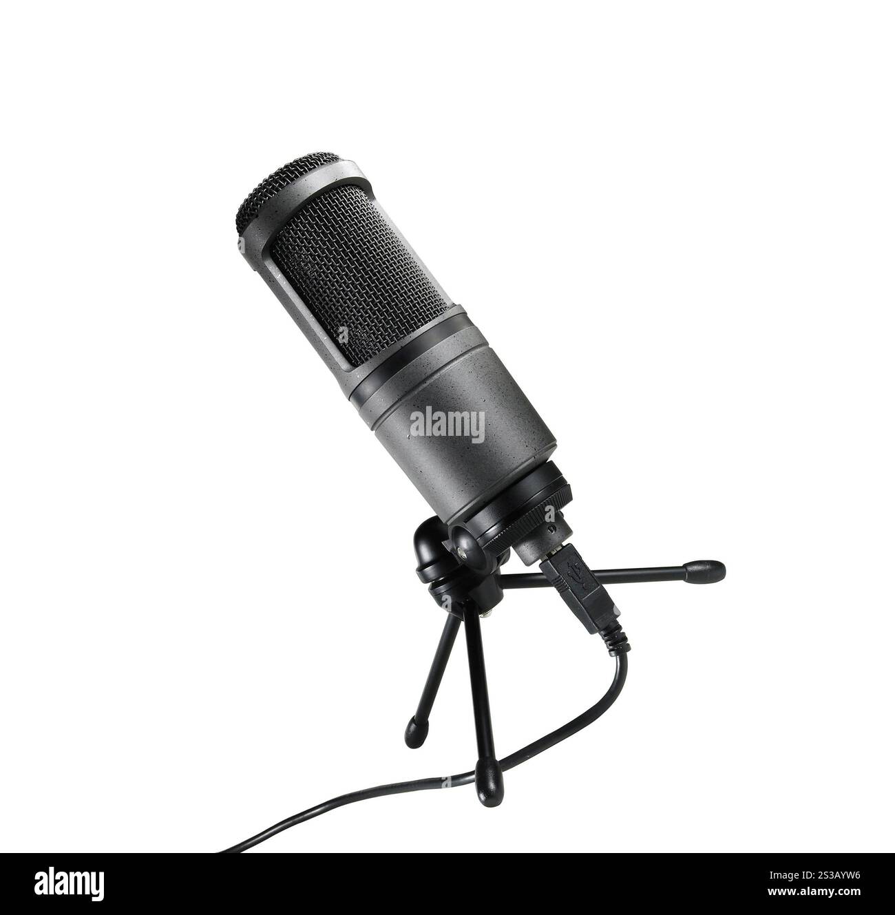 Studio microphone on stand isolated. Studio microphone Stock Photo - Alamy