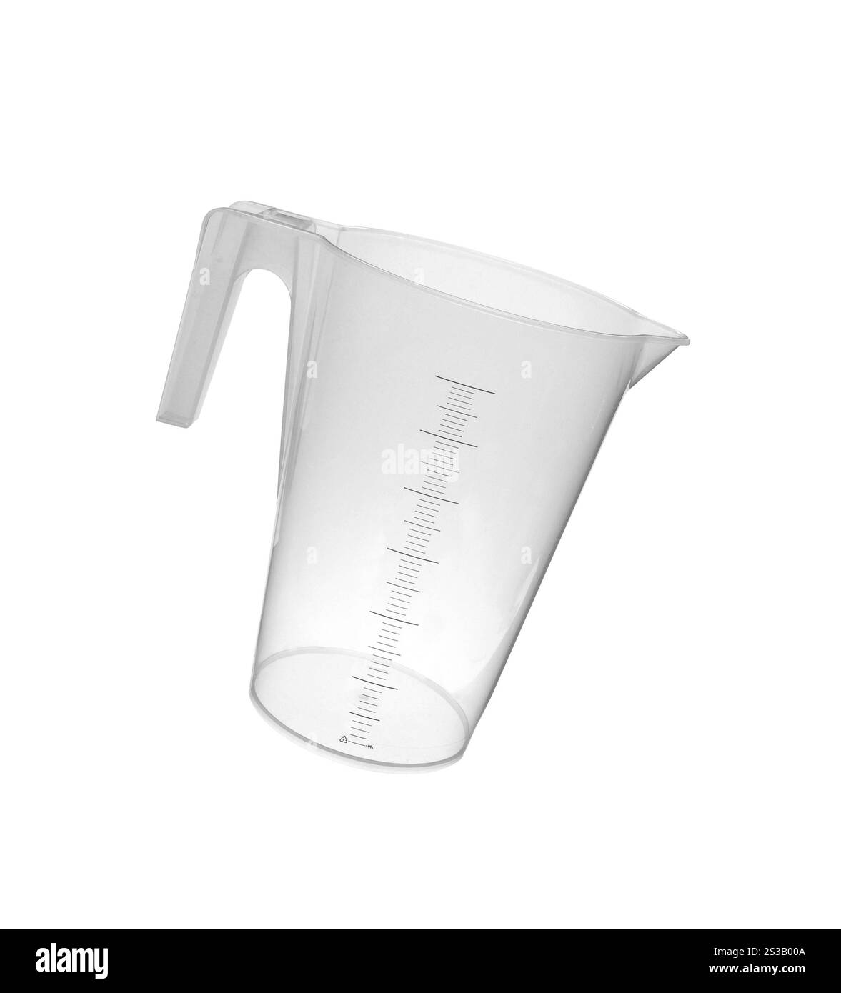 Plastic measuring cup isolated, clipping path included. Plastic ...