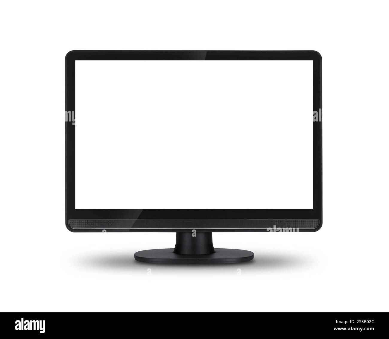 Modern widescreen lcd tv monitor isolated on white background Stock ...