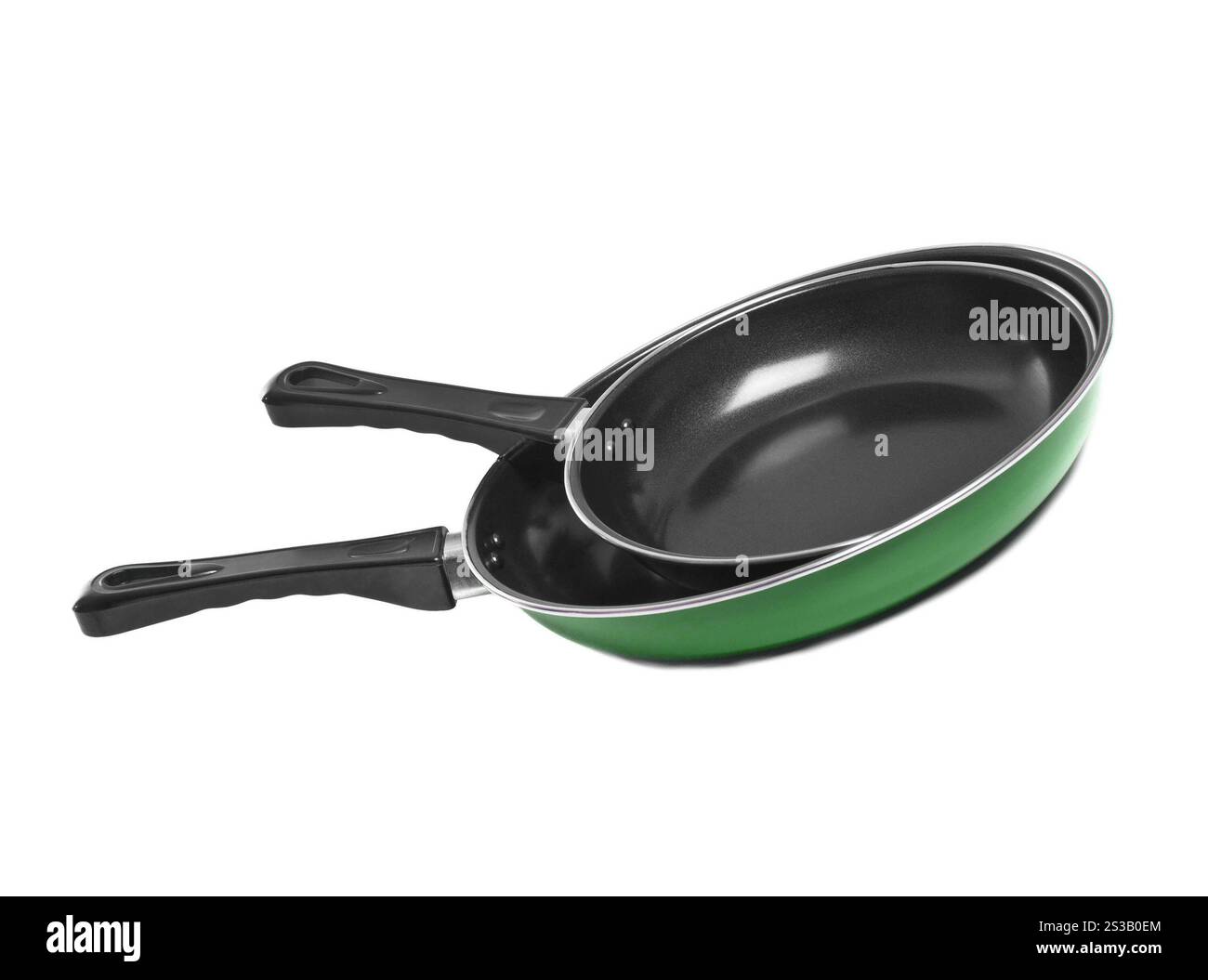 two pans isolated on white background. two pans isolated on white ...