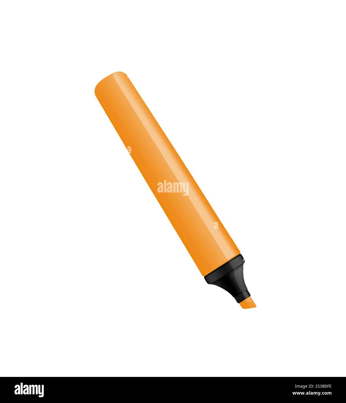 Yellow marker isolated on pure white. Red marker isolated on pure white ...