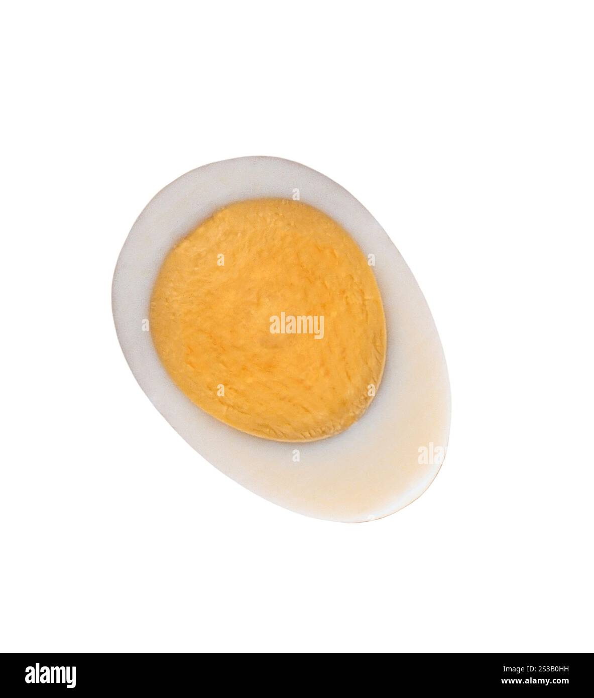 Half of a hard-boiled egg isolated on white background. Half of a hard-boiled egg Stock Photo ...