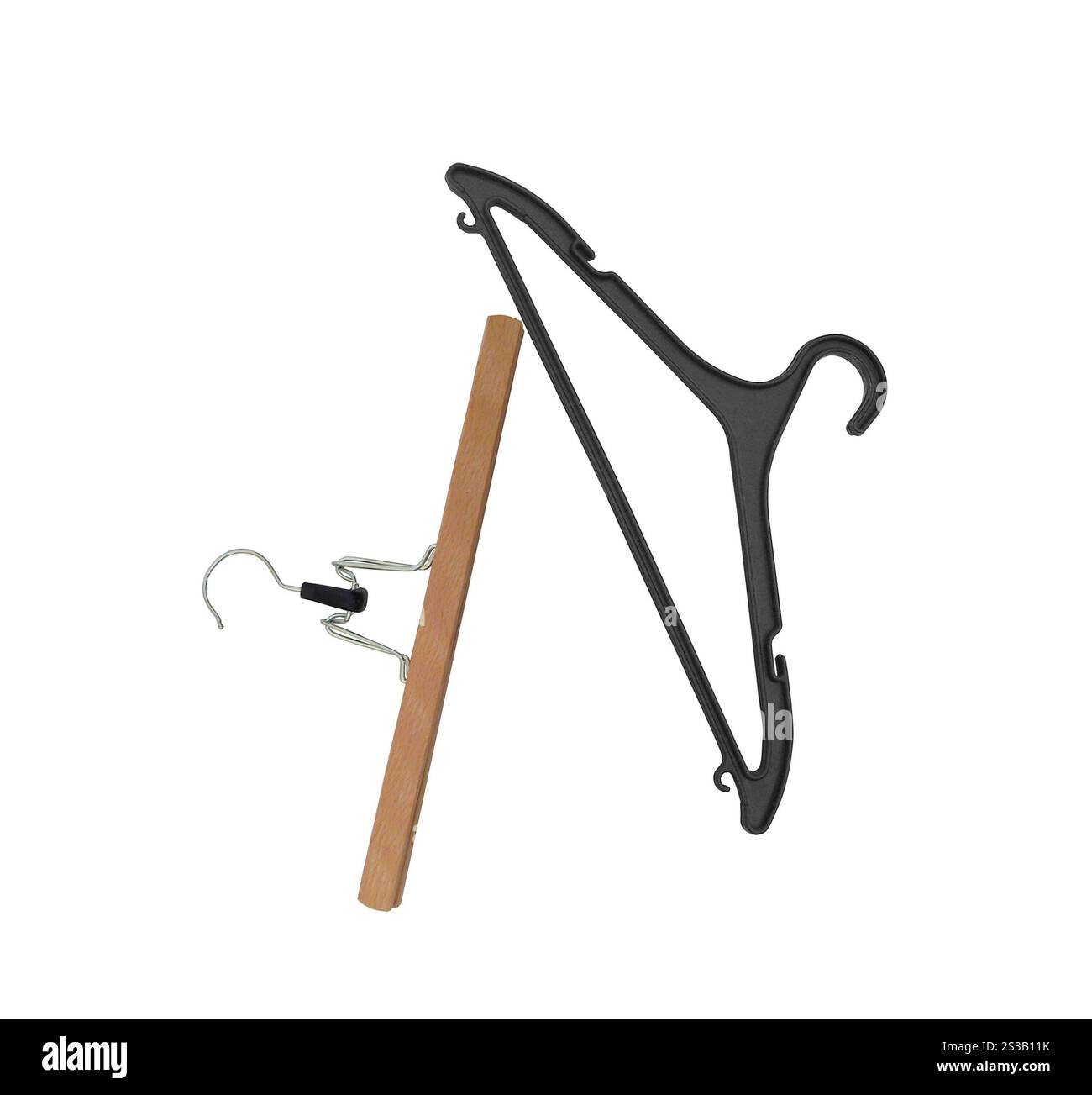 clothes hangers isolated on white background. clothes hangers Stock ...