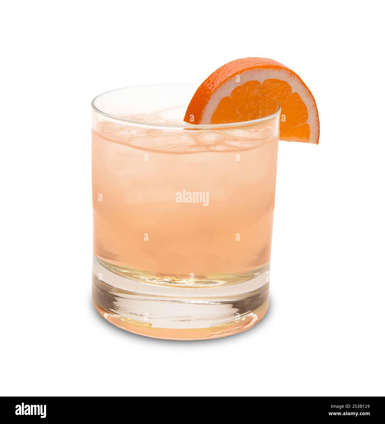 cocktail in glass isolated on white background. cocktail in glass ...