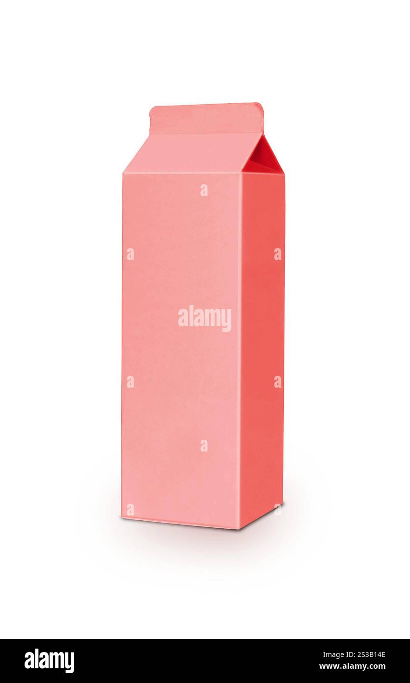 red milk box per liter isolated. Yellow milk box per liter isolated ...