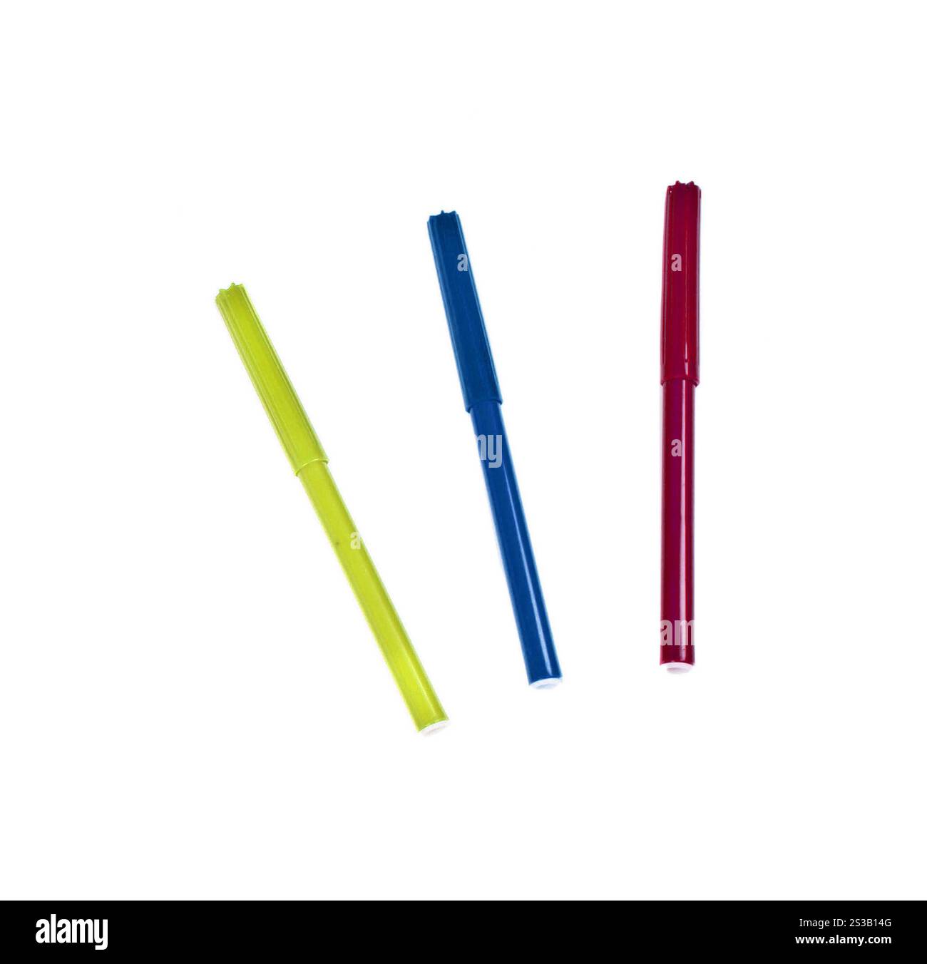 Colored markers isolated on a white background. Colored markers ...