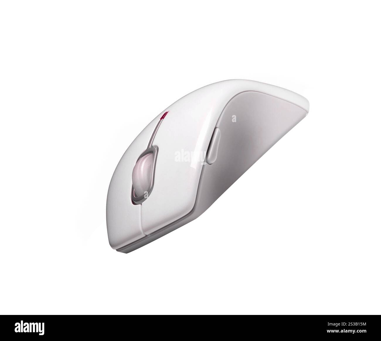 White computer mouse isolated on white background. White computer mouse ...