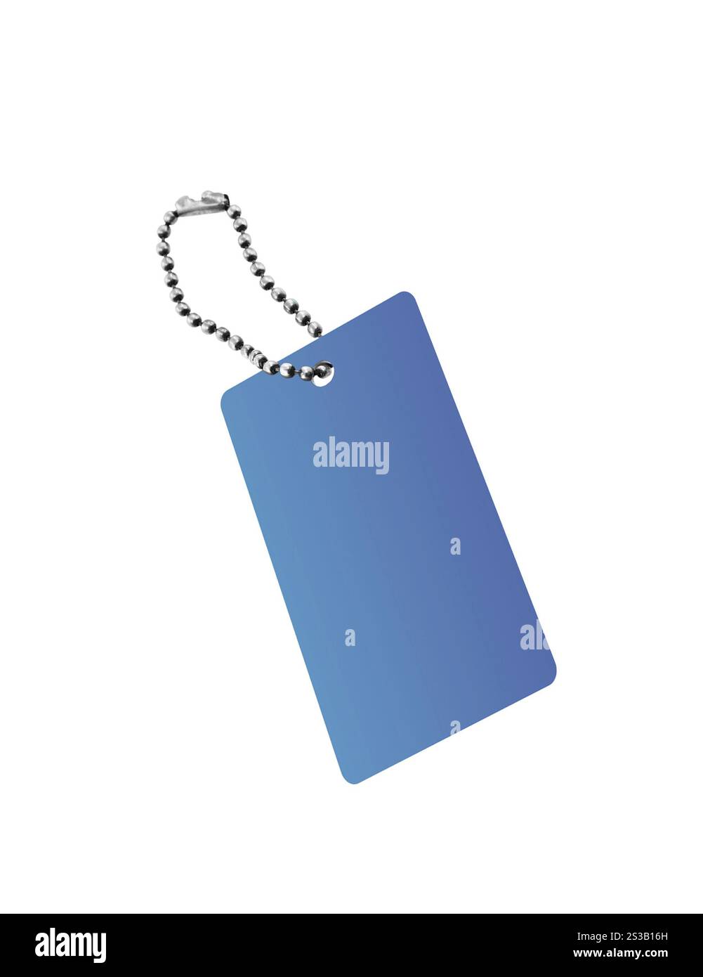 Blank tag tied with string isolated on white background. Blank tag tied ...