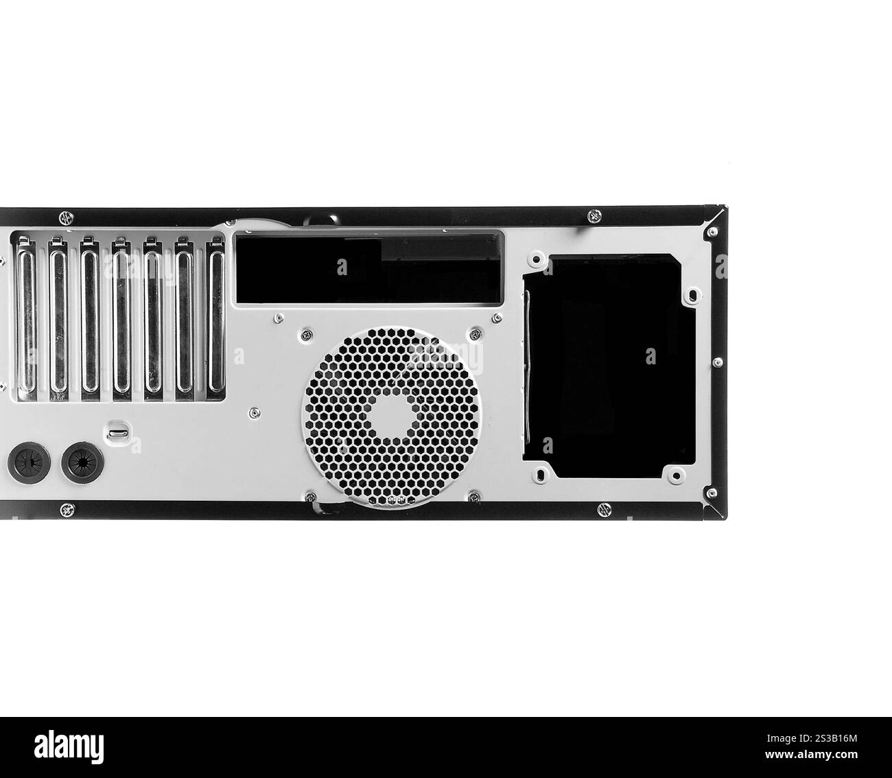 gray computer case, photo on the white background Stock Photo - Alamy
