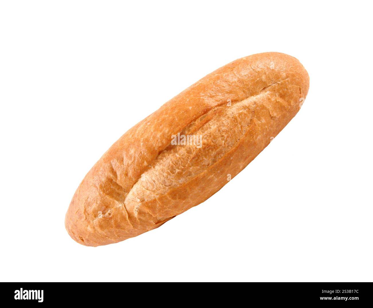 One roll bread isolated on white background. One roll bread Stock Photo ...