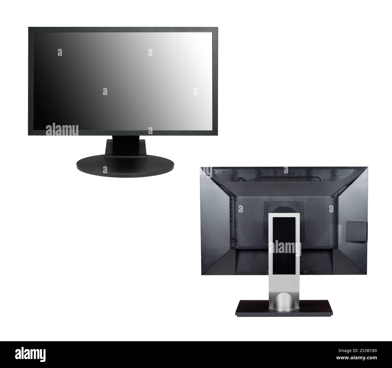 Two monitors isolated on white background. Two monitors isolated Stock ...