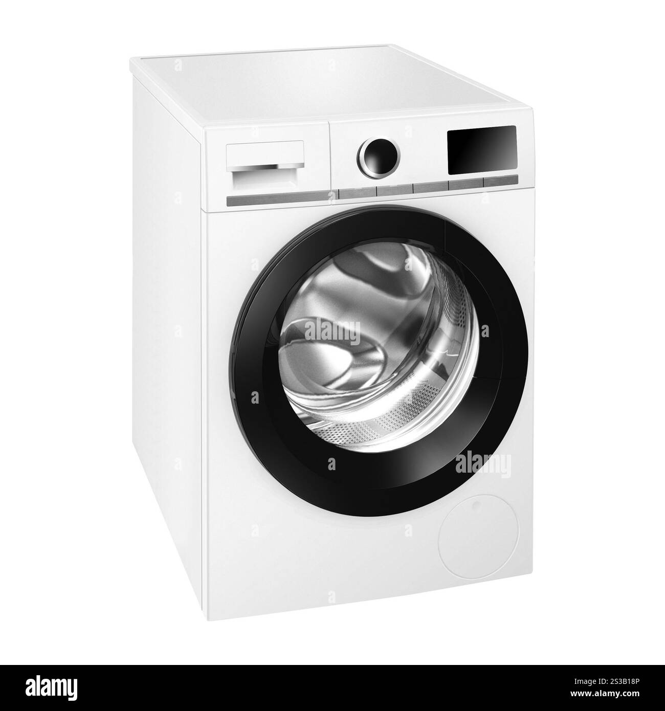 A washing machine isolated on white background Stock Photo - Alamy