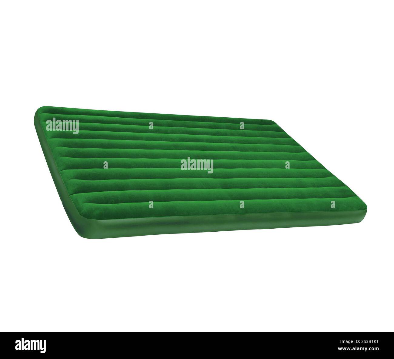 Green floating pool raft isolated on white Stock Photo - Alamy